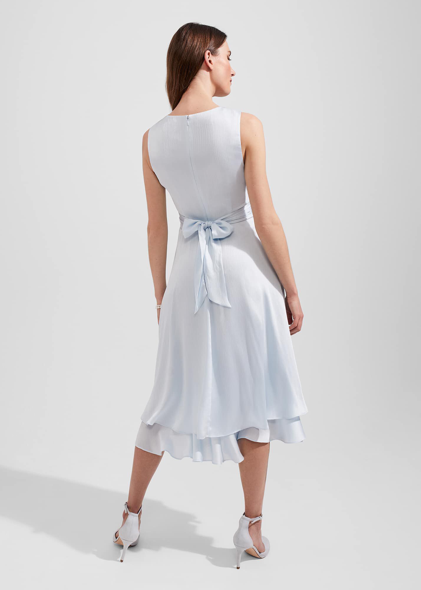 Viola Satin Fit And Flare Dress | Hobbs UK